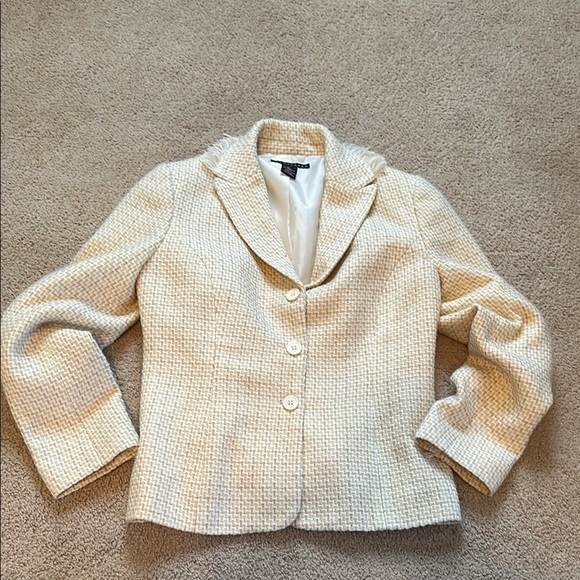Apostrophe | Jackets & Coats | Apostrophe Cream Textured Blazer ...